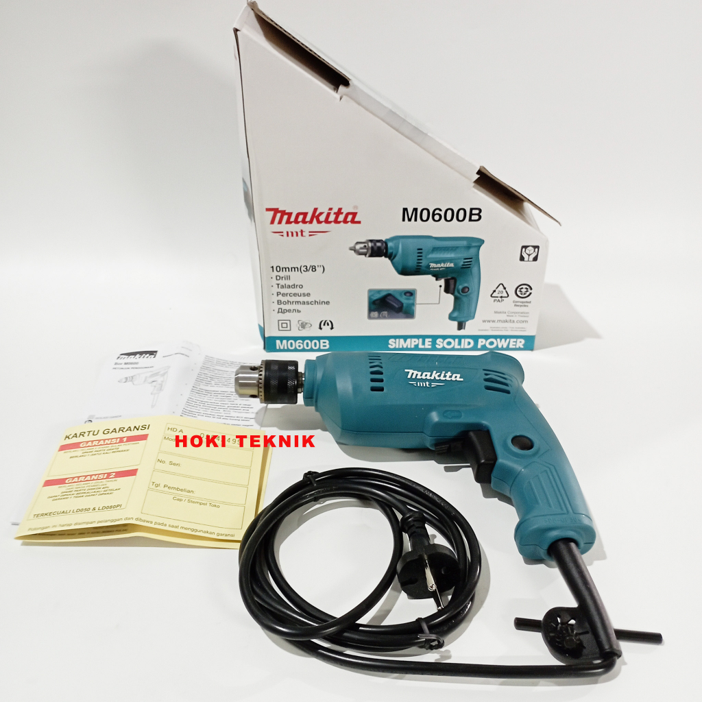 Jual Mesin Bor Makita M0600B Hand Drill 10 mm | Shopee Indonesia