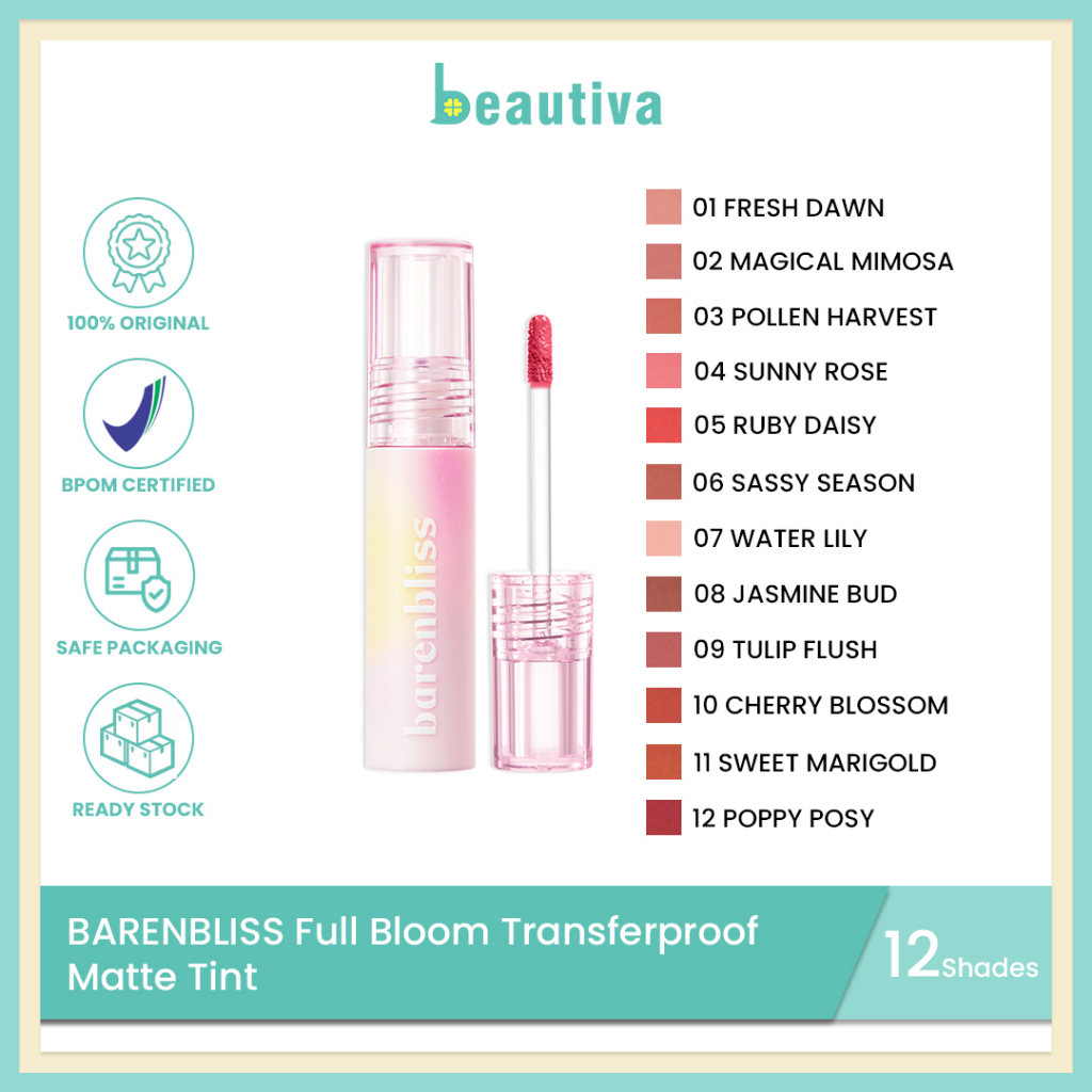Jual BNB Barenbliss Korean Bloomatte Full Bloom Transferproof Matte Tint | Shopee Indonesia