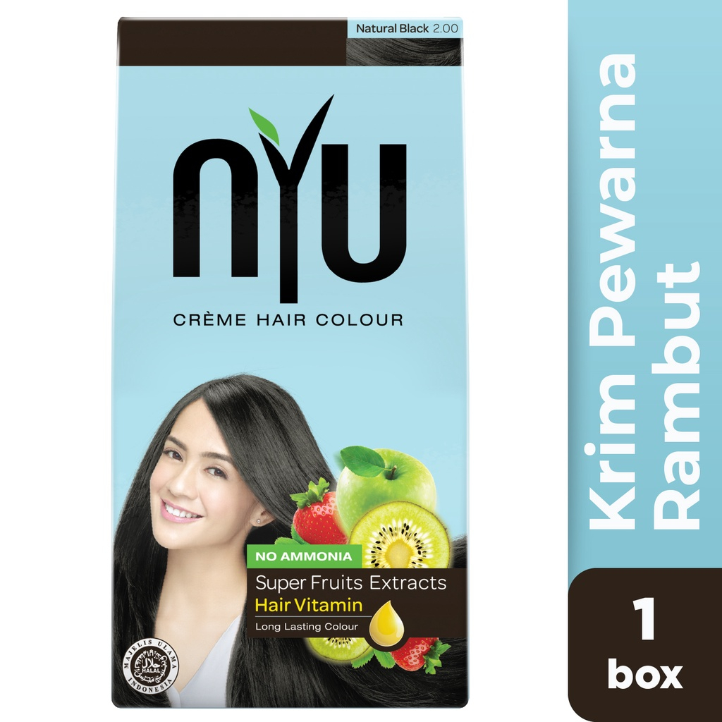 Jual NYU Creme Hair Colour Pewarna Rambut / Cat Rambut Natural tanpa ...