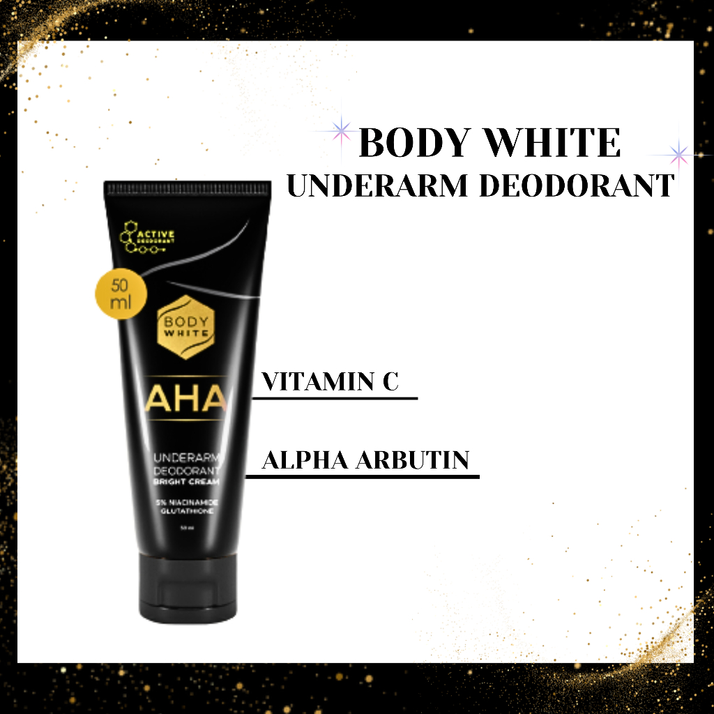 Jual Body White Aha Underarm Deodorant Bright Cream 50ml | Shopee Indonesia