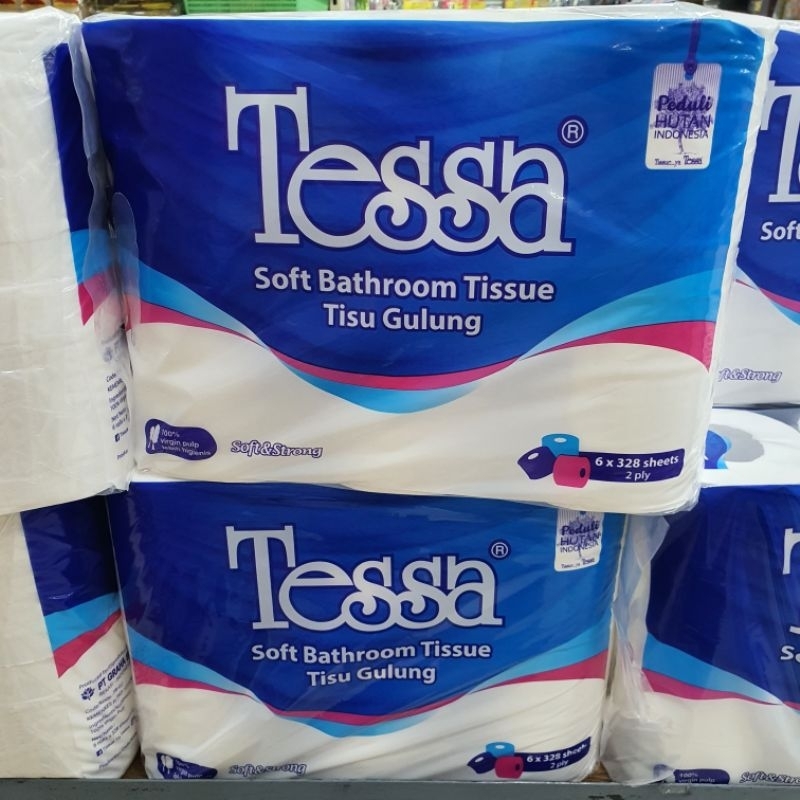 Jual Tessa Tissue Toilet Roll Tisu Gulung 6x328 sheets 2ply | Shopee ...