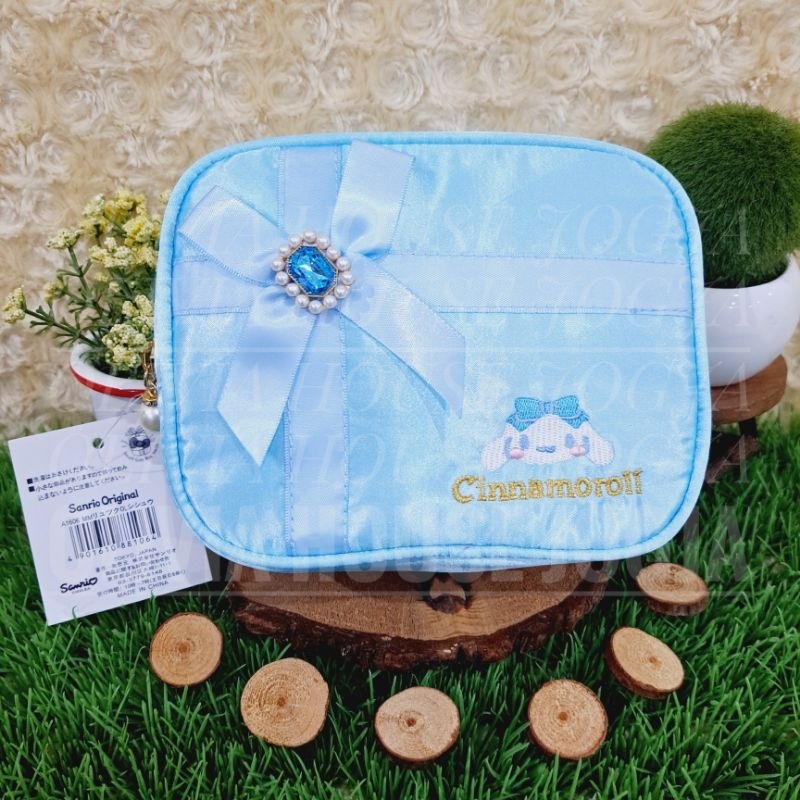 Jual Pouch Storange Cinnamoroll Satin Biru Pouch Make Up Cinnamoroll ...