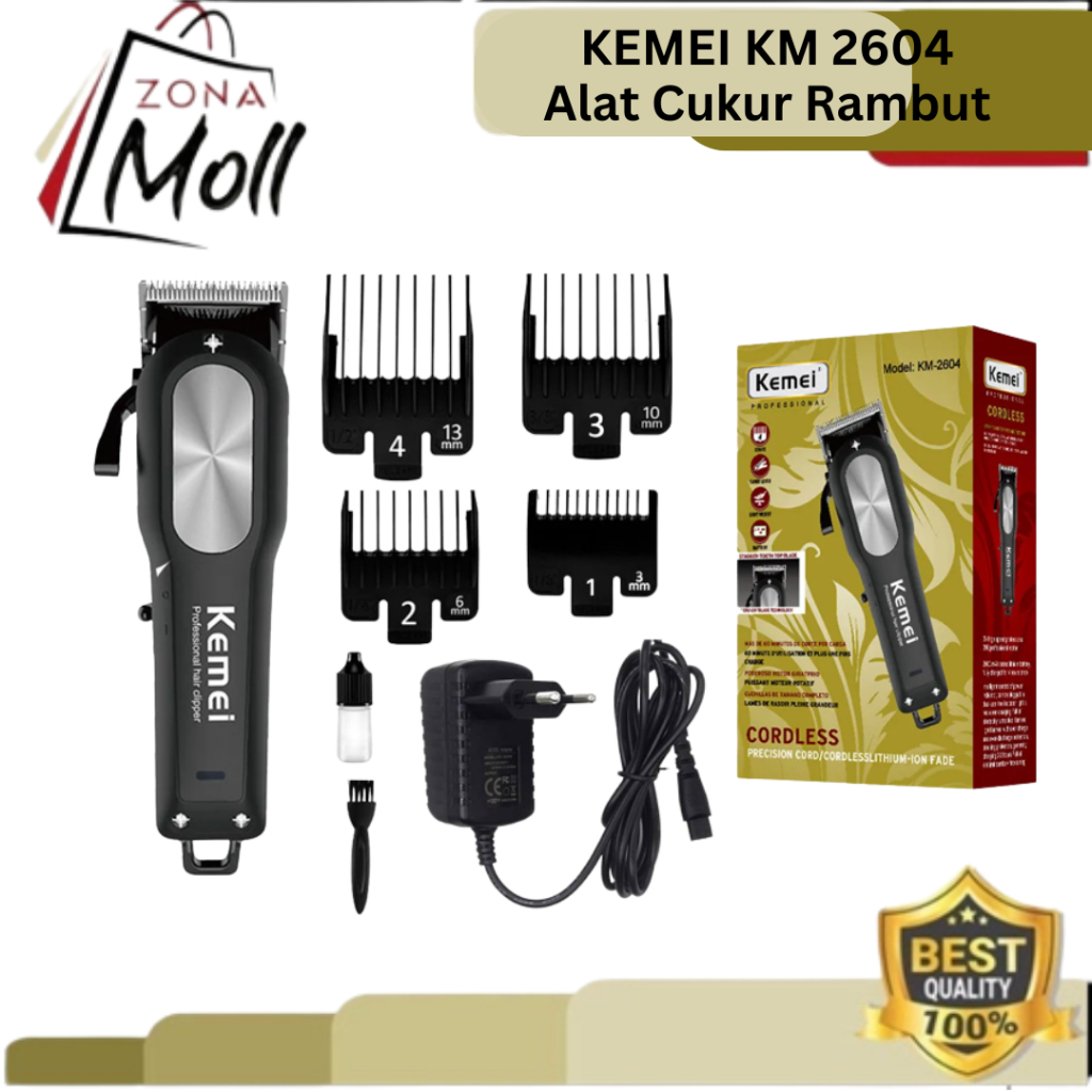 Jual Kemei 2604 Hair Clipper Mesin Alat Cukur Rambut Elektrik KM 2604 | Shopee Indonesia