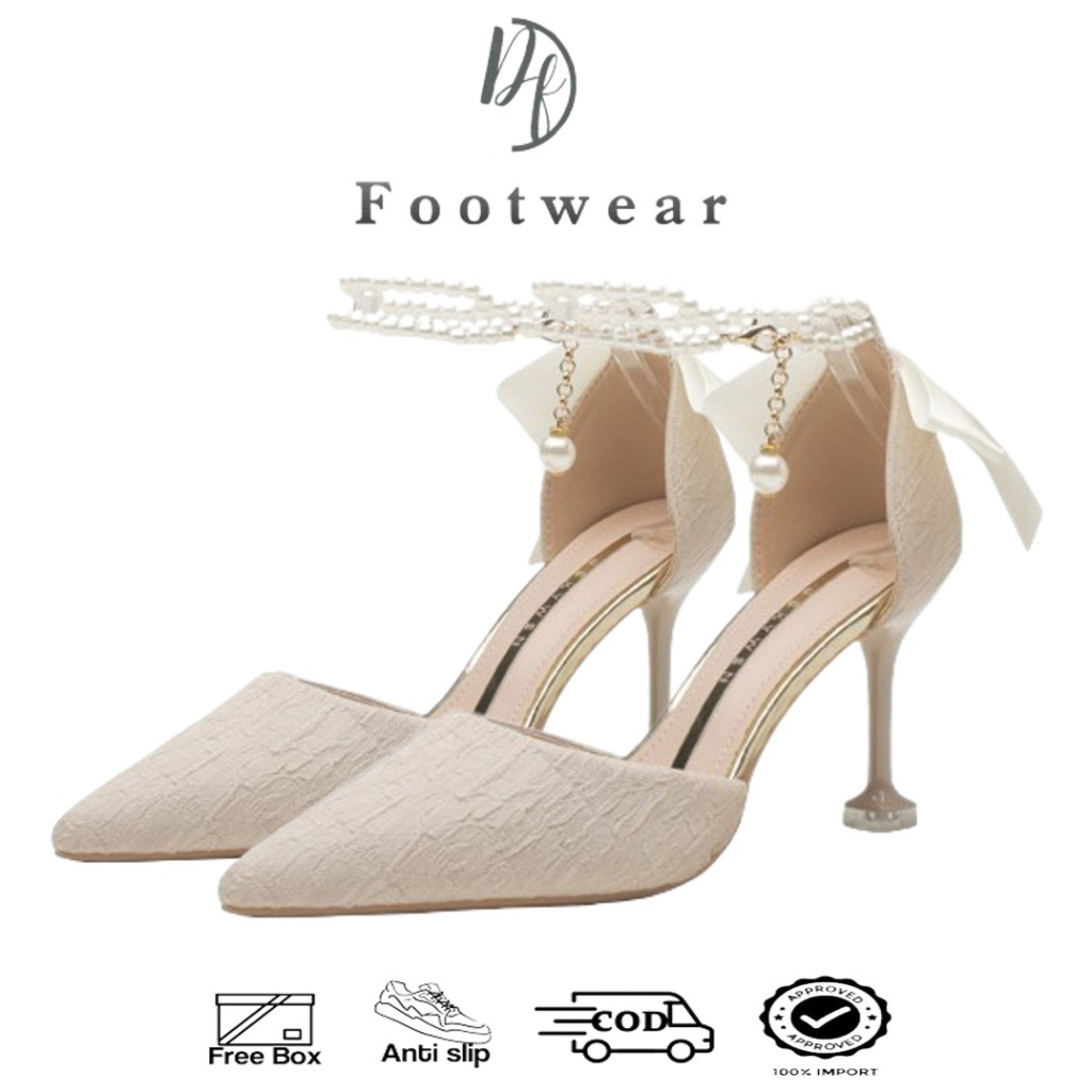 Jual [DF FOOTWEAR] DF 673 Sandal Wedges Heels Wanita Import Premium ...