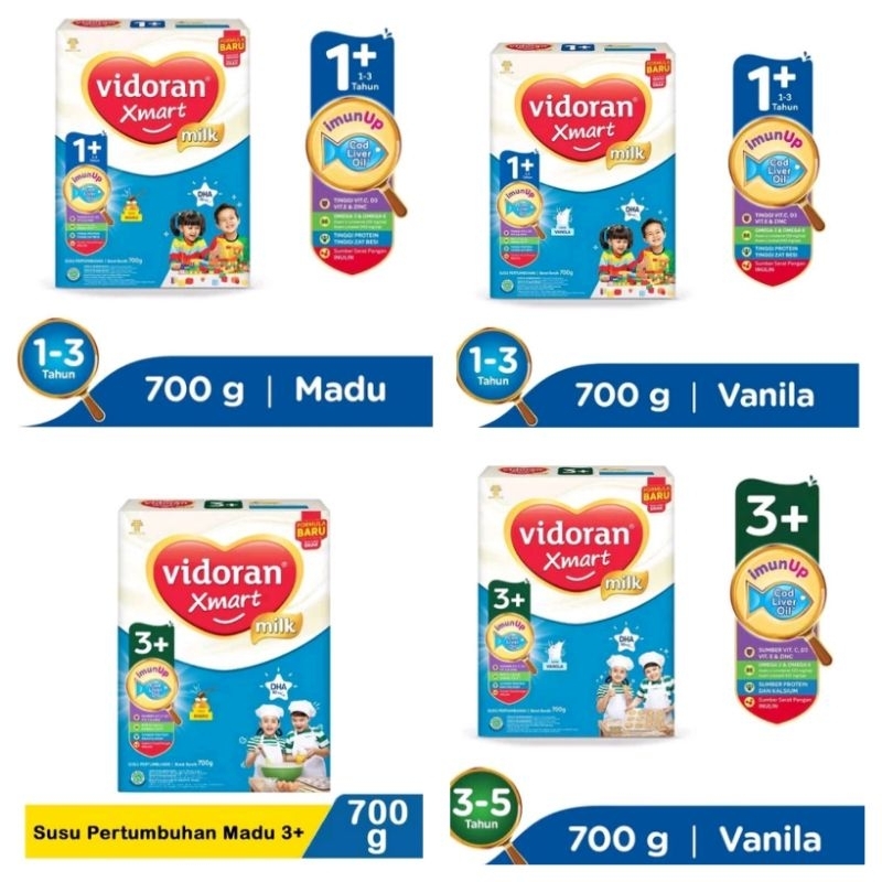 Jual SUSU VIDORAN 1+ MADU VANILA DAN 3+ MADU VANILA 700GRAM | Shopee ...