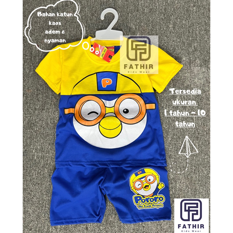 Jual BAJU PORORO ANAK TERBARU LAGI VIRAL KAOS PORORO KUNING BIRU LENGAN ...
