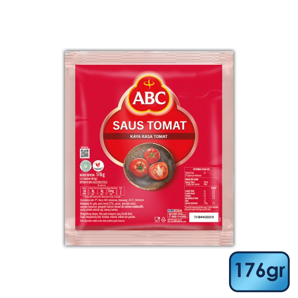 Jual ABC Saus Tomat Saset Isi22 176gr | Shopee Indonesia