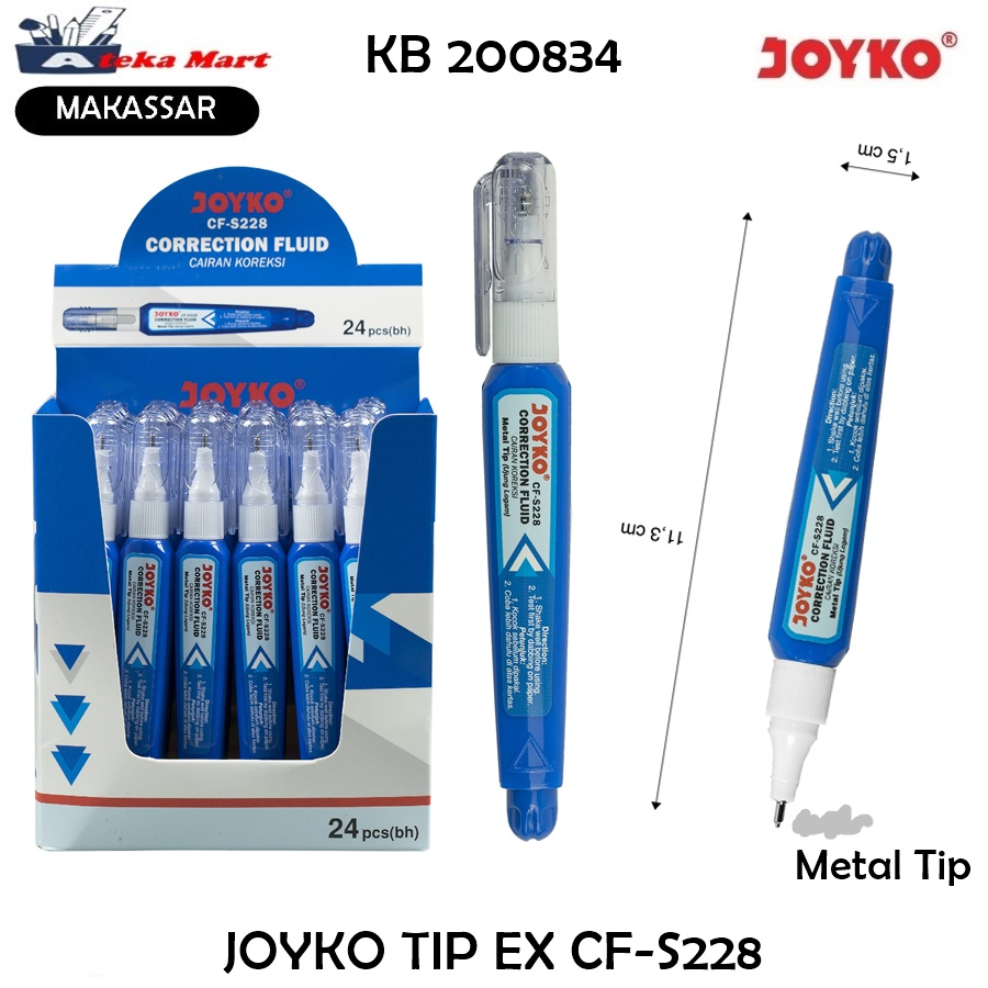 Jual [BOX/24PCS] JOYKO TIP EX CF-S228 CAIRAN KOREKSI PENGHAPUS CAIR ...