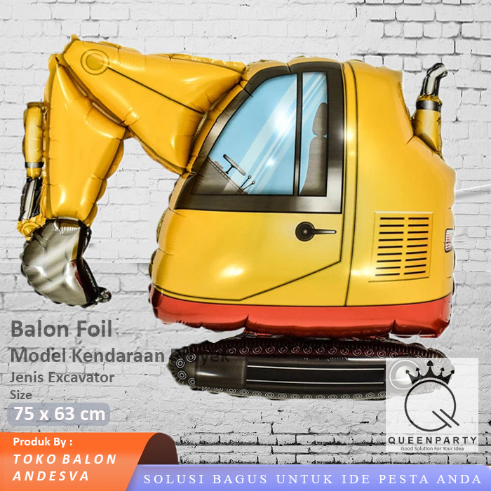 Jual Balon Foil mobil kendaraan proyek JUMBO / balon mobil konstruksi ...