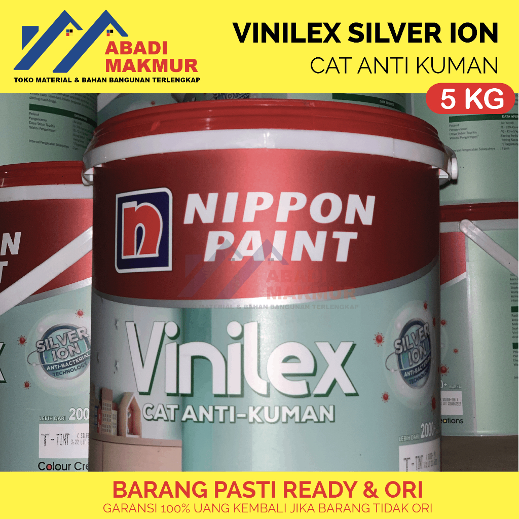 Jual Cat Tembok Vinilex Silver ION Nippon Anti Kuman 300 White READY ...