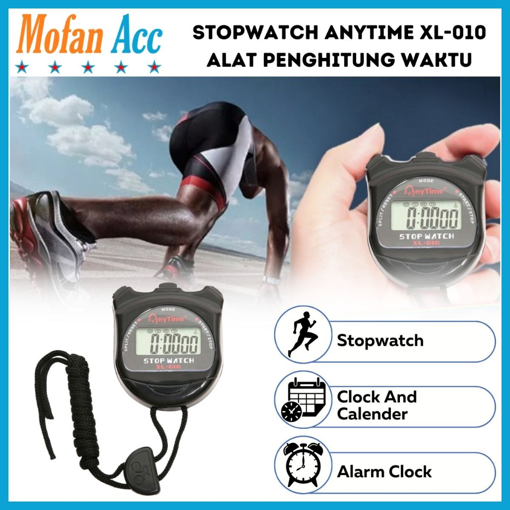 Jual Stopwatch Anytime XL-010 timer - Alat Hitung Waktu XL010 stop ...