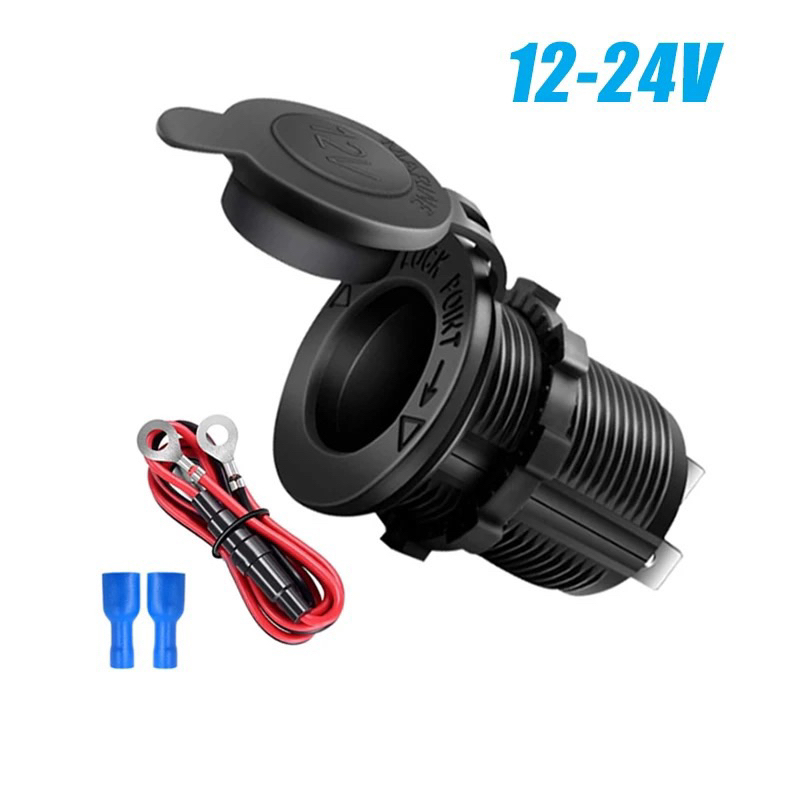 Jual Socket Lighter Motorcycle Power Outlet 12V 24V Waterproof Plug ...