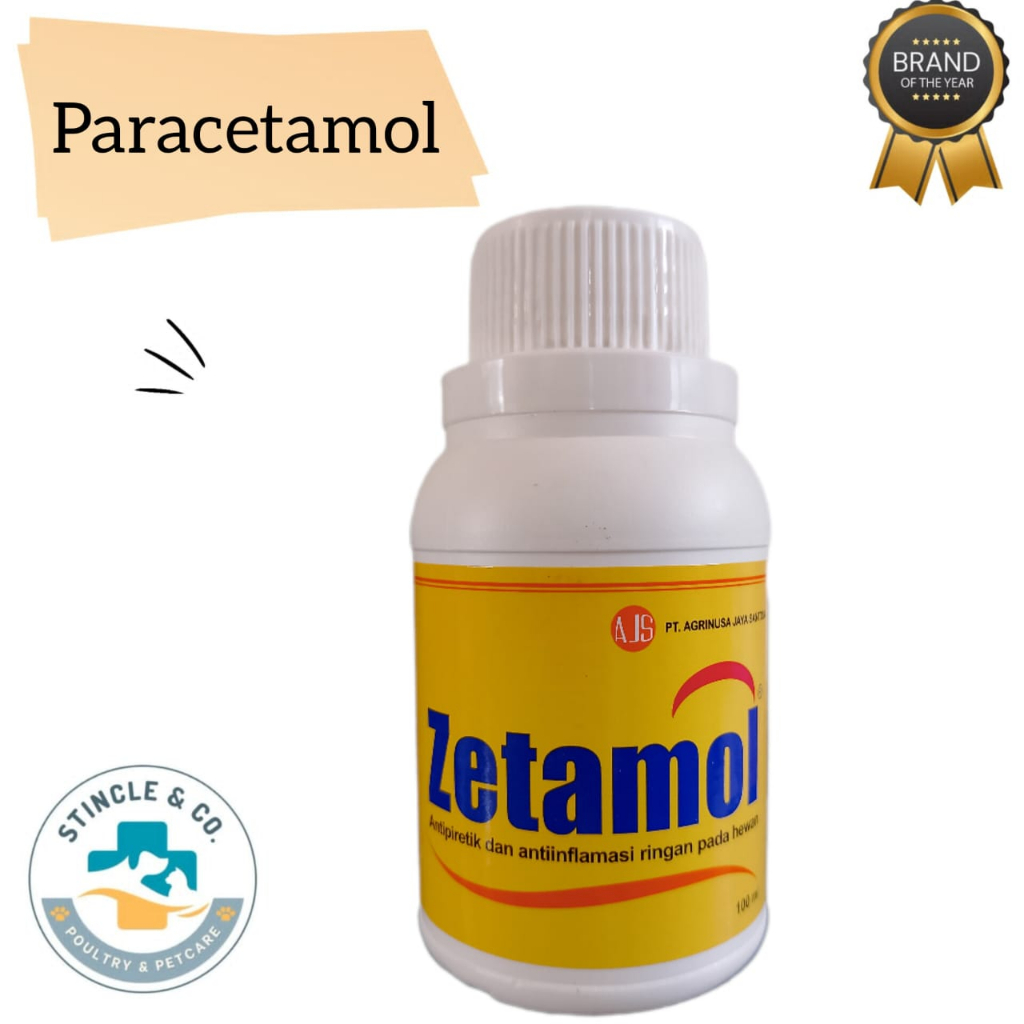 Jual ZETAMOL 100 ml - Paracetamol Untuk Hewan Ternak | Shopee Indonesia
