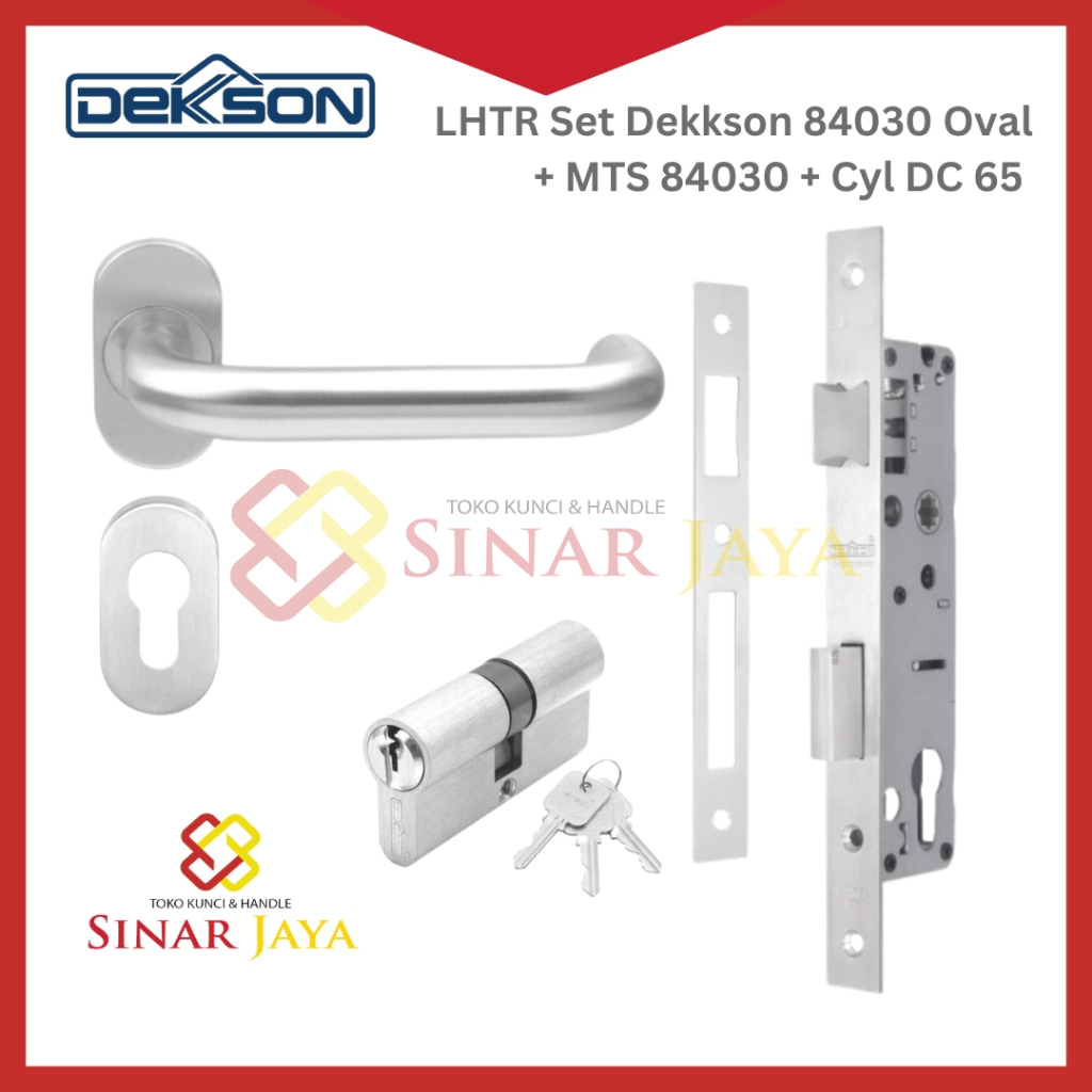Jual Handle Set Pintu Aluminium Dekkson 84030 + Mortise + Cylinder ...