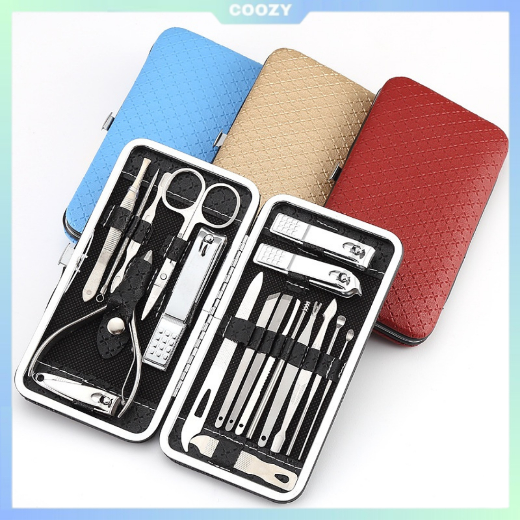 Jual Set Manicure 19 Pcs Gunting Kuku dengan Pouch Penyimpanan ...