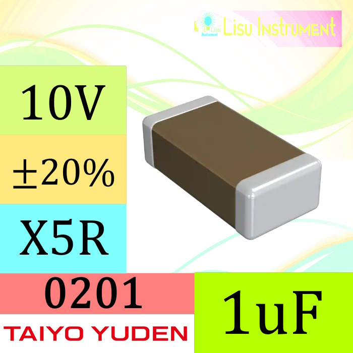 Jual 1uF ±20% 10V X5R 0201 0603(mm) SMD Multilayer Ceramic Capacitor ...