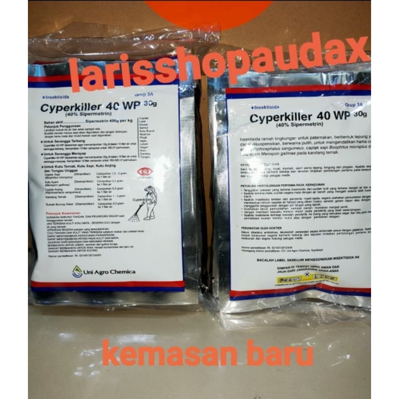 Jual Cyperkiller 40 WP PEMBASMI SERANGGA DAN ANTI HAMA ISI 30 G ...