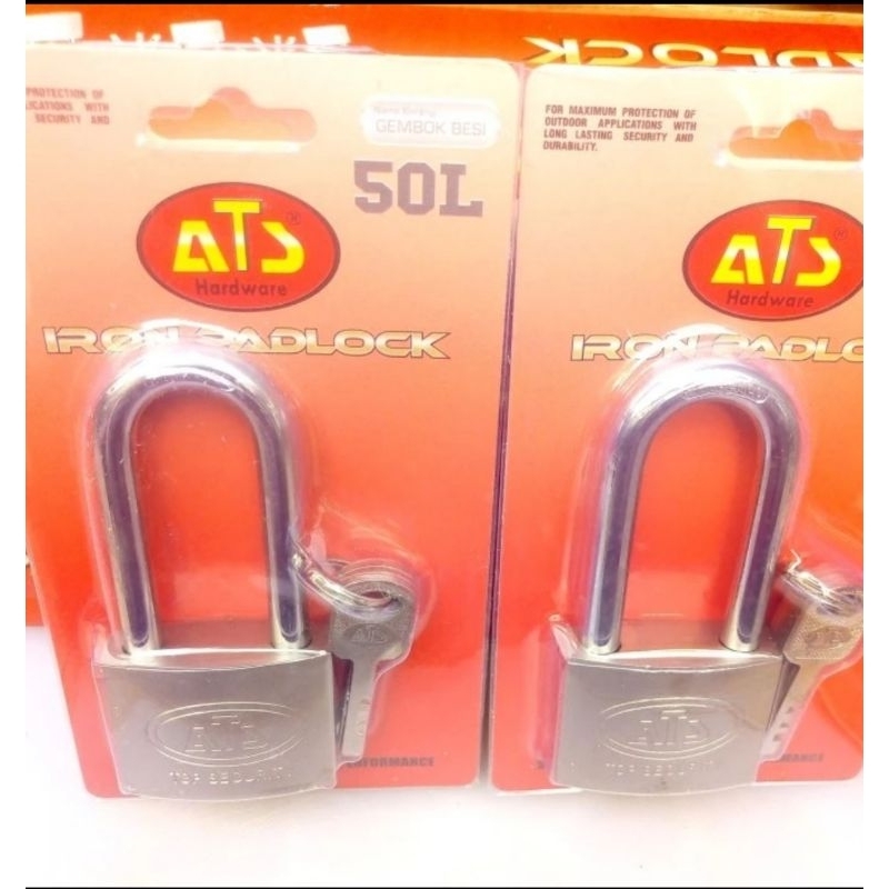 Jual GEMBOK PINTU ATS 50MM PANJANG/GEMBOK PAGAR ATS 50MM LEHER PANJANG ...