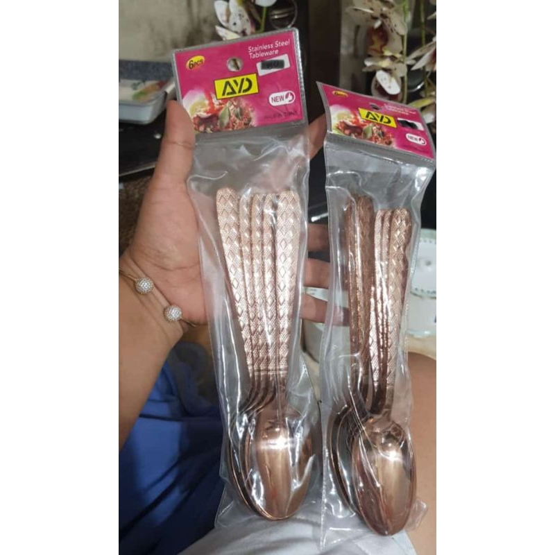 Jual Mr. DIY Sendok makan stainlesteel GOLD | Shopee Indonesia