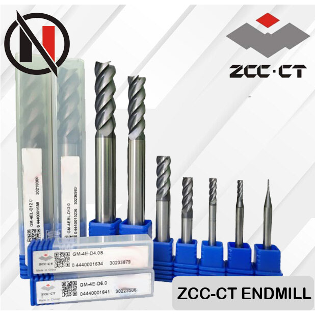 Jual Endmill 4mm carbide GM-4R-D4.0R0.5 endmill ZCC-CT original baru ...