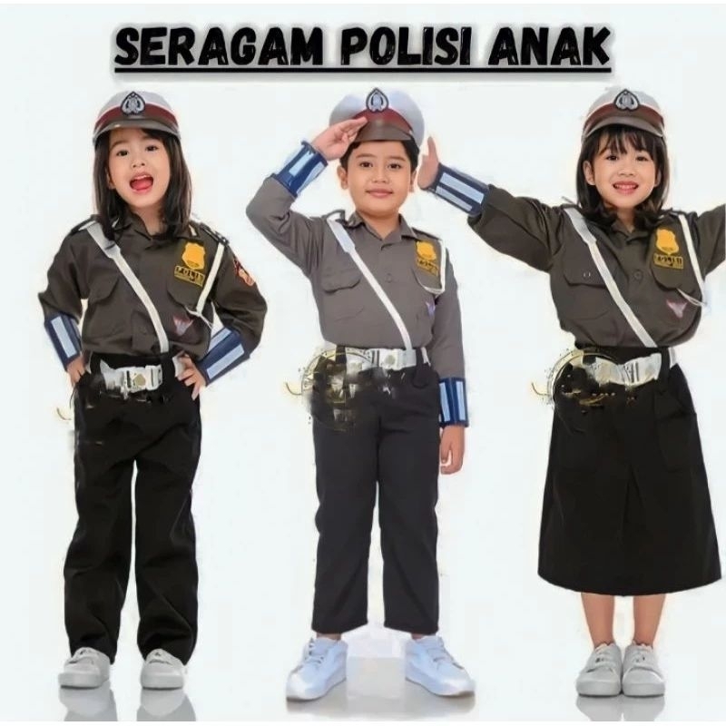 Jual BAJU SERAGAM POLISI ANAK/BAJU PROFESI ANAK LAKI-LAKI POCIL ...