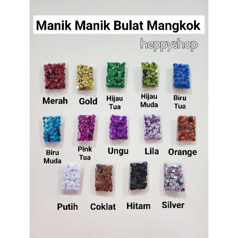 Jual Manik Manik Bulat Mangkok, Kerajinan Tangan Payet | Shopee Indonesia