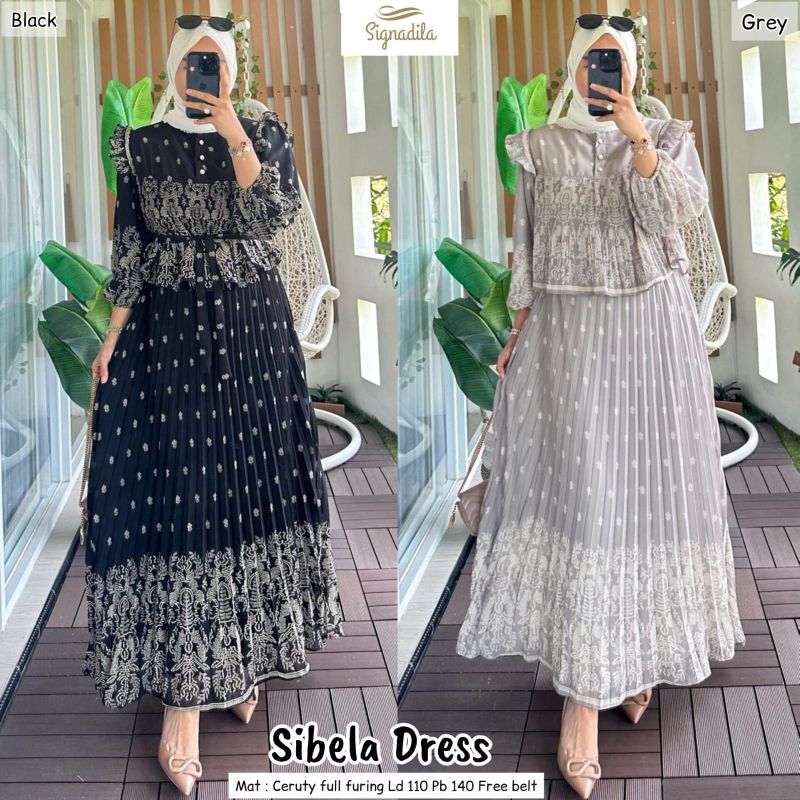 Jual Sibela Dress Best Seller By Signadila | Shopee Indonesia