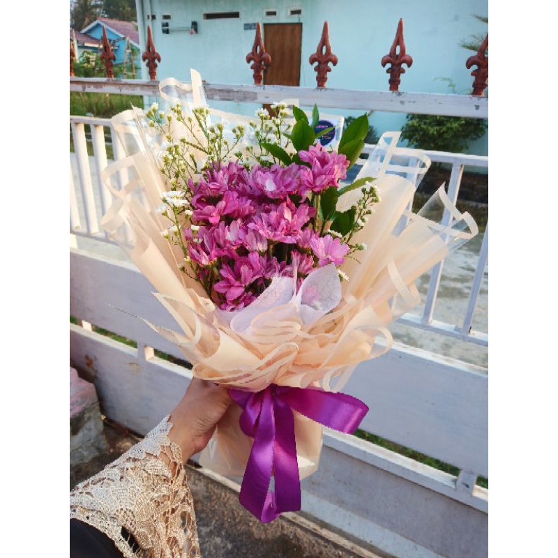 Jual FRESH FLOWER BOUQUET | BUKET BUNGA ASLI | BUKET BUNGA ASTER ...