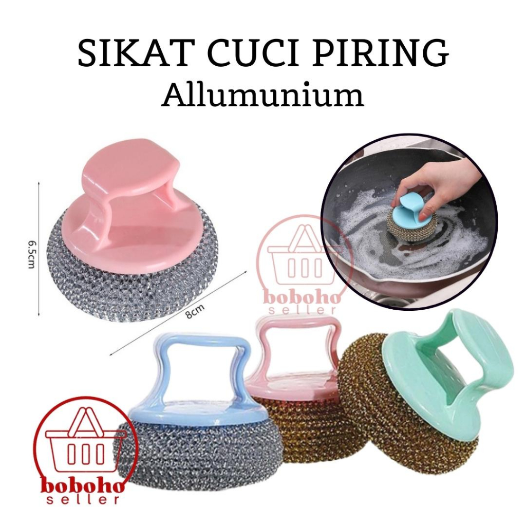 Jual Sikat Panci Stainless Bahan Kawat Alumunium Multifungsi / Spon ...