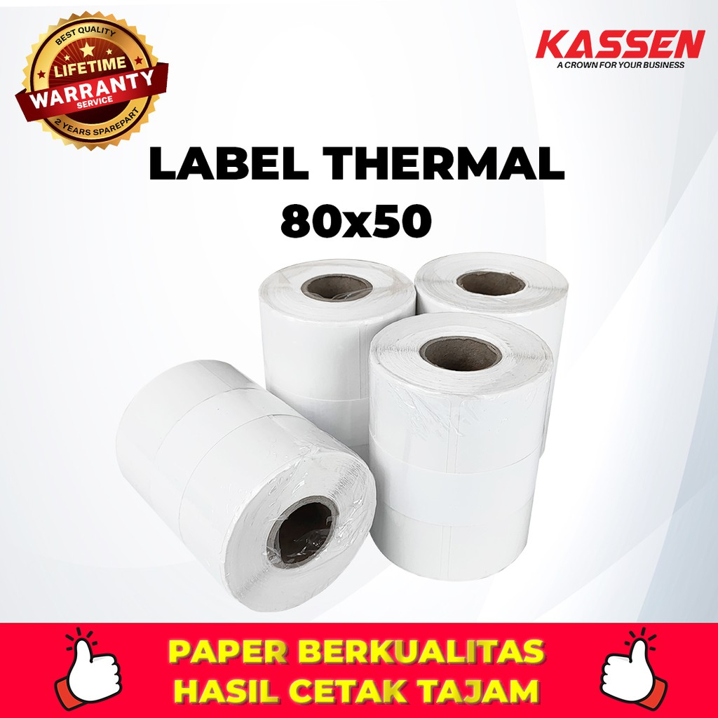 Jual Label Thermal 80 X 50 (350 Pcs) | Shopee Indonesia