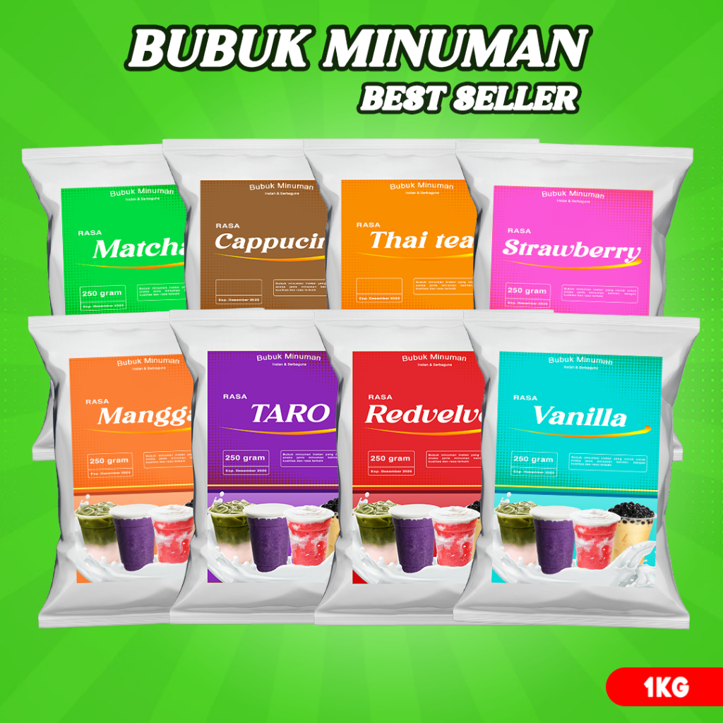 Jual BUBUK MINUMAN ANEKA RASA / BUBUK MINUMAN RASA 1KG / SERBUK MINUMAN ...