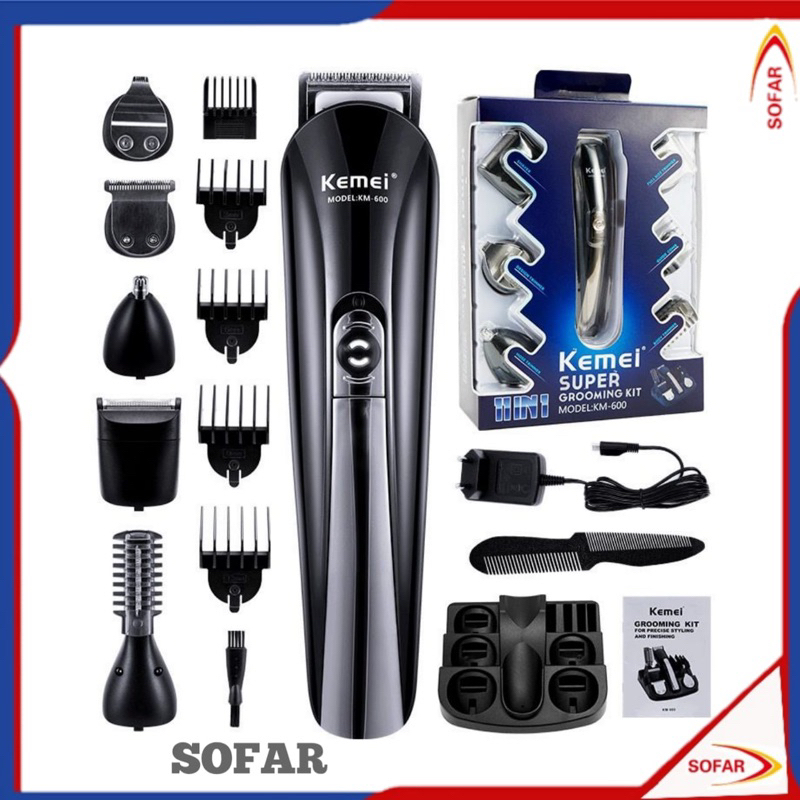Jual Kemei KM 600 Alat Cukur Rambut 6 in 1 Multiclipper and Shaver ...