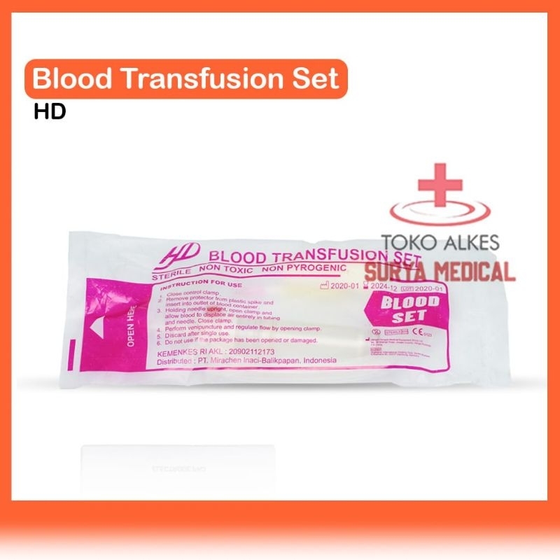 Jual Blood Transfusion Set | Selang Transfusi Darah Steril HD | Shopee ...