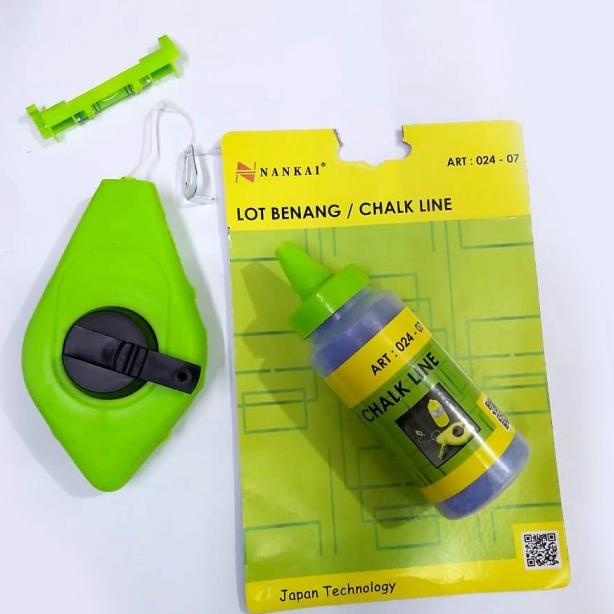 Jual Benang Sipatan Ukur Tukang Set/ benang tukang set/Chalk line reel ...