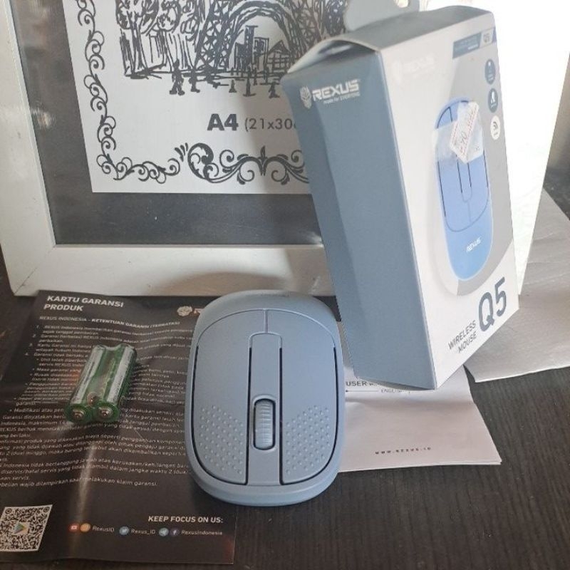 Jual mouse wireles Rexus Q5 sdh termasuk baterai | Shopee Indonesia