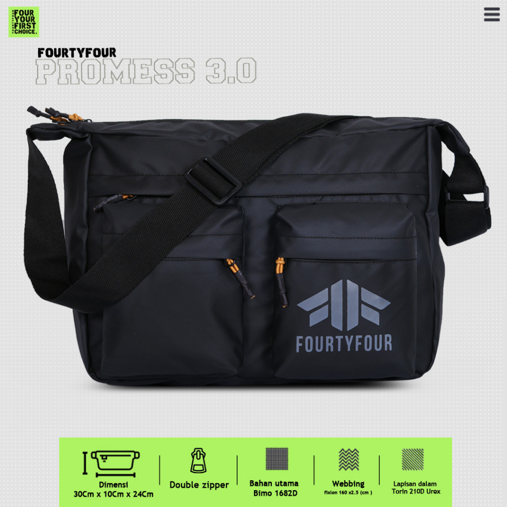 Jual FOURTYFOUR PROMESS - Tas Selempang Pria Premium | Shopee Indonesia