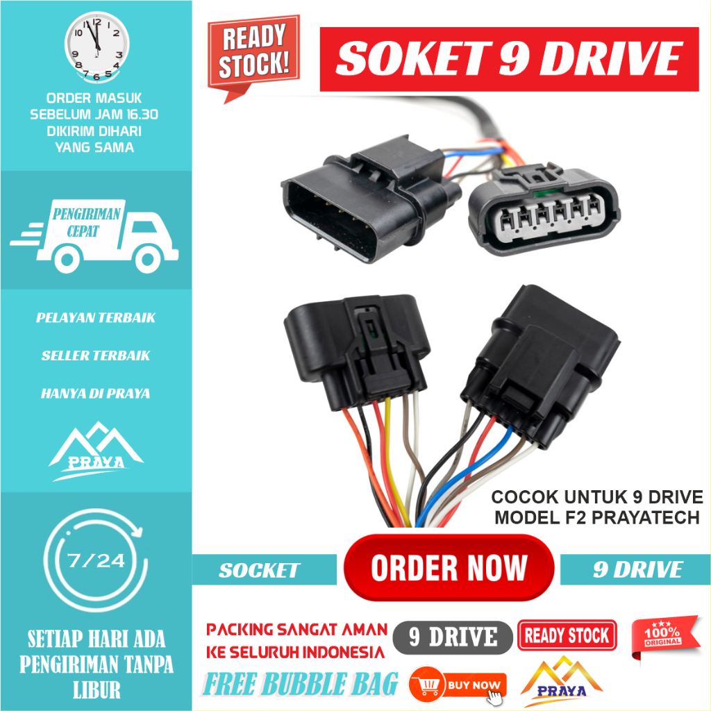 Jual SOCKET ONLY ! 9 drive Piggyback Remap Ecu Brio AVANZA CALYA AYLA SIGRA AGYA CRZ BRV MOBILIO ...