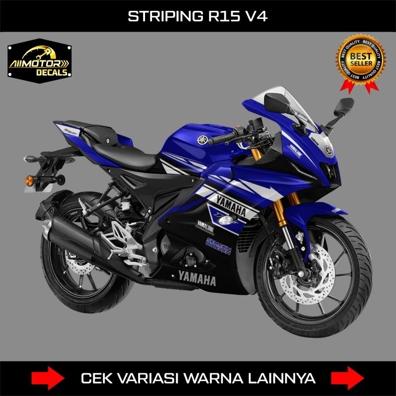 Jual Decal Yamaha R15 V4 Custom / Striping Motor R15M Custom Motif R25 ...