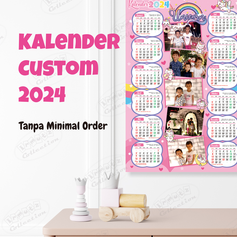 Jual Kalender Anak 2024 CUSTOM Kartun Unicorn | Dino | Dinosaurus ...