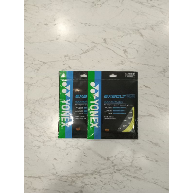Jual SENAR BADMINTON YONEX EXBOLT 65 ( ORIGINAL YONEX 100% ) | Shopee ...