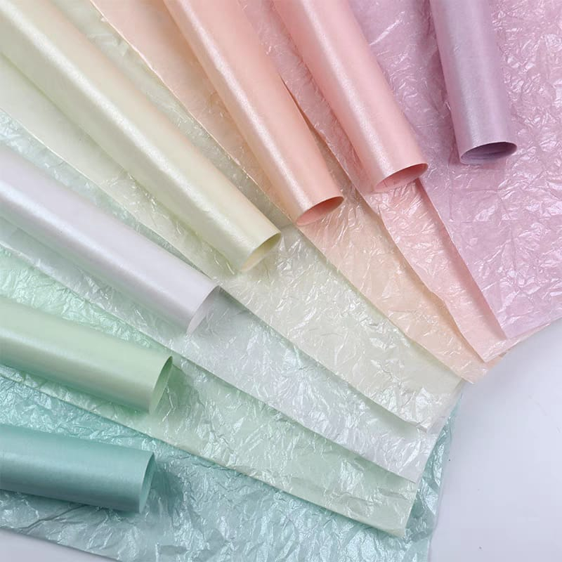 Jual Flower Wrapping Paper Pearl Pear Sydney Glossy Pearlescent ...