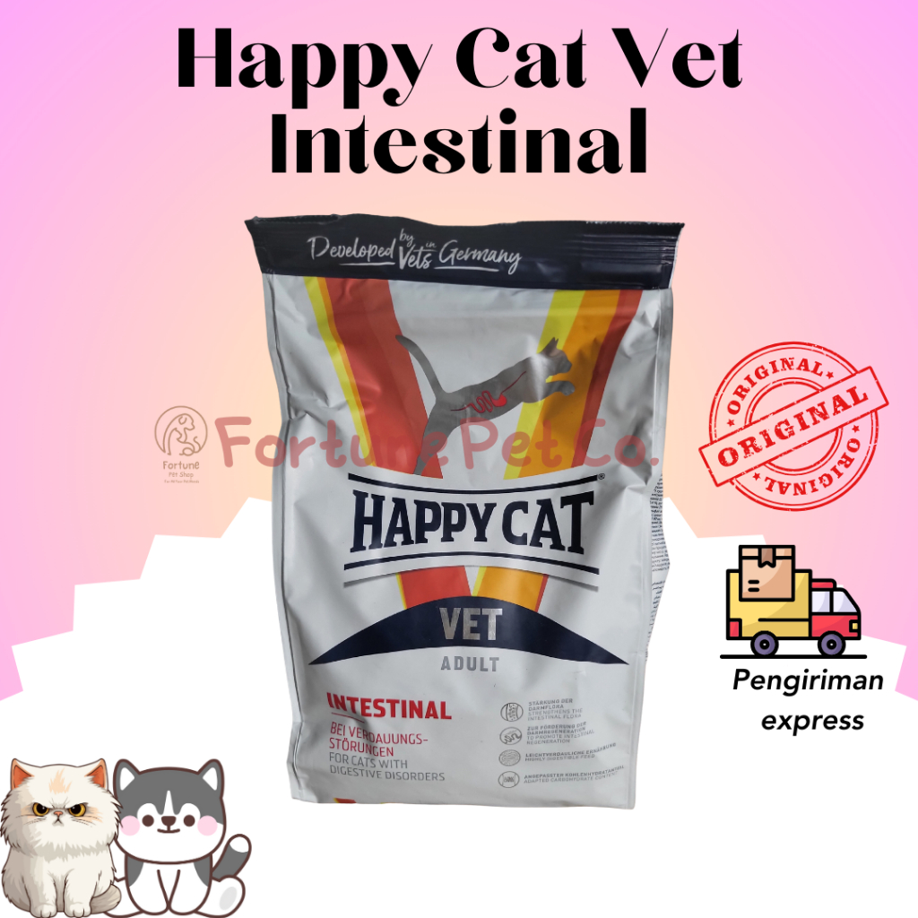 Jual HAPPY CAT VET Intestinal 1kg - Makanan Kucing Pencernaan Cat ...