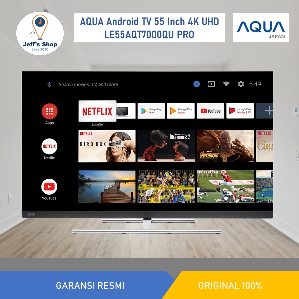 Jual Aqua LED Android TV 55 Inch 4K UHD LE55AQT7000QU PRO | Shopee ...