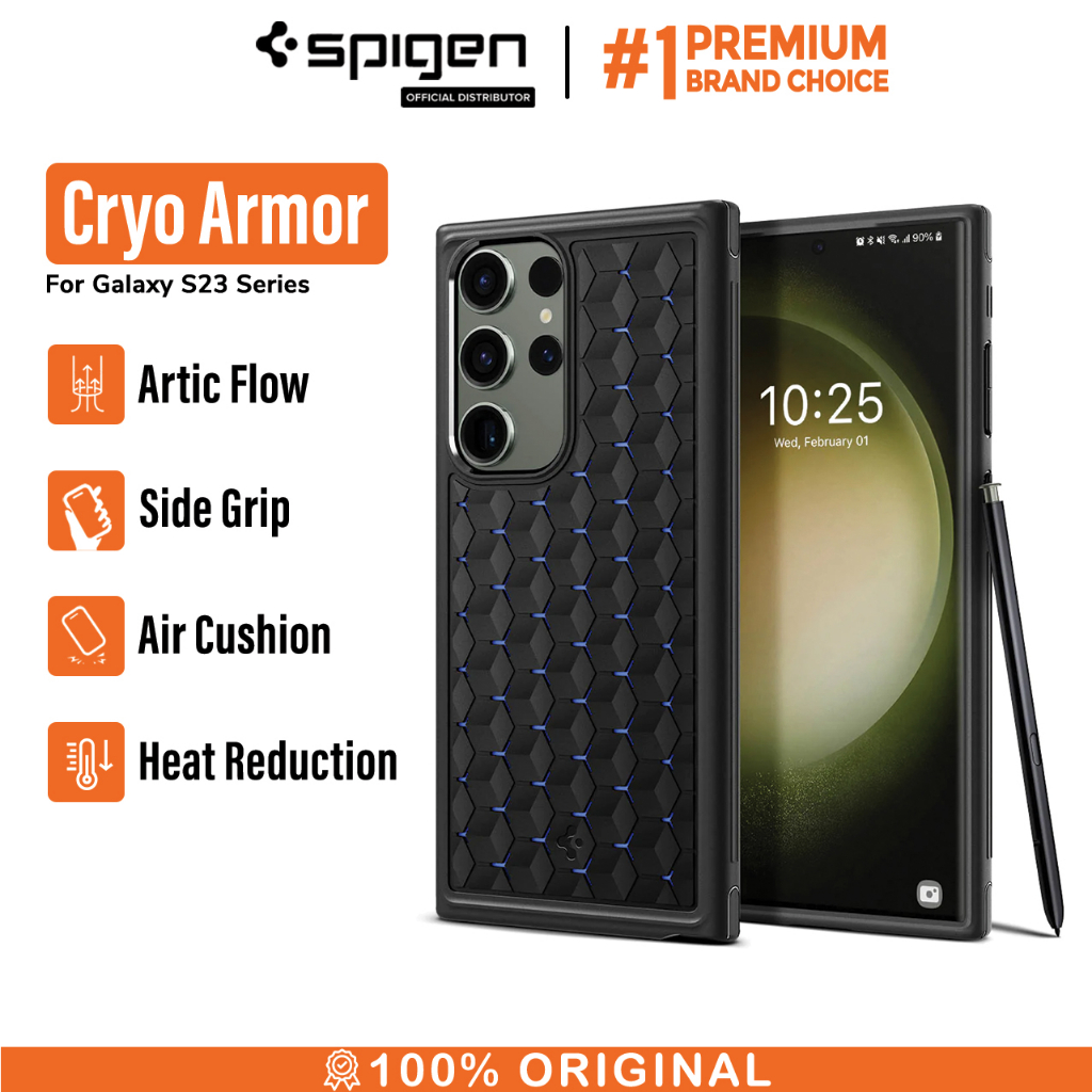 Jual Case Samsung Galaxy S23 Ultra Plus Spigen Cryo Armor Gaming Shockproof | Shopee Indonesia
