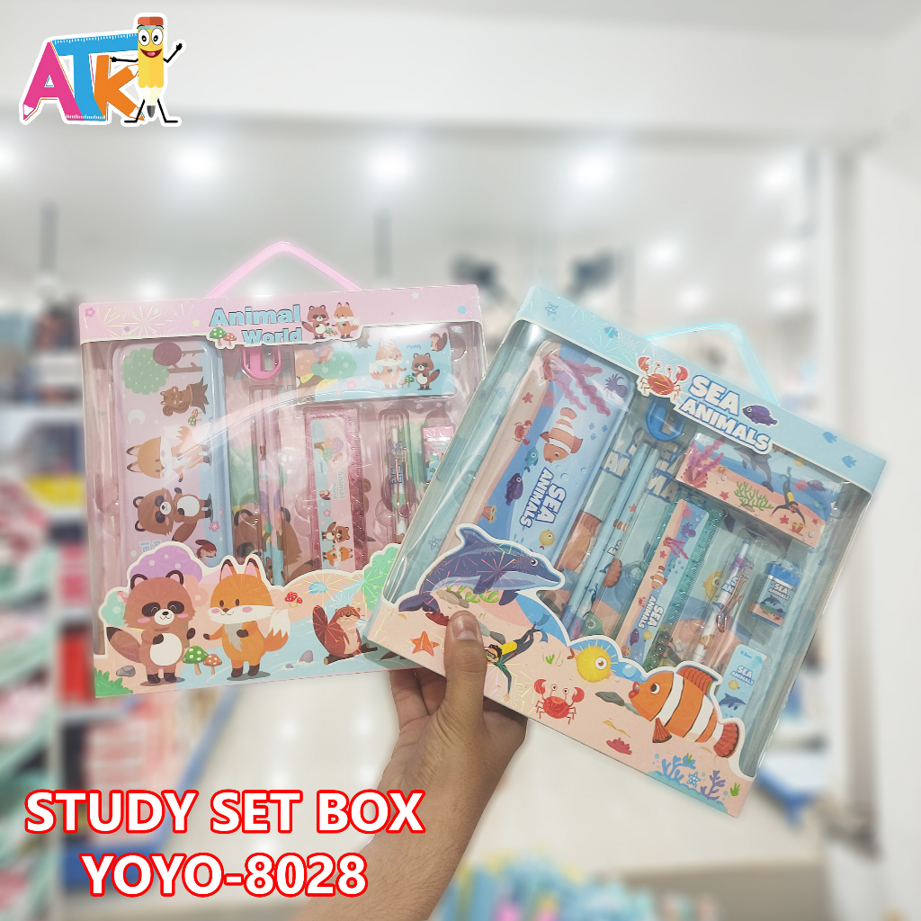 Jual STUDY SET BOX YOYO-8028 - SET ALAT TULIS | Shopee Indonesia