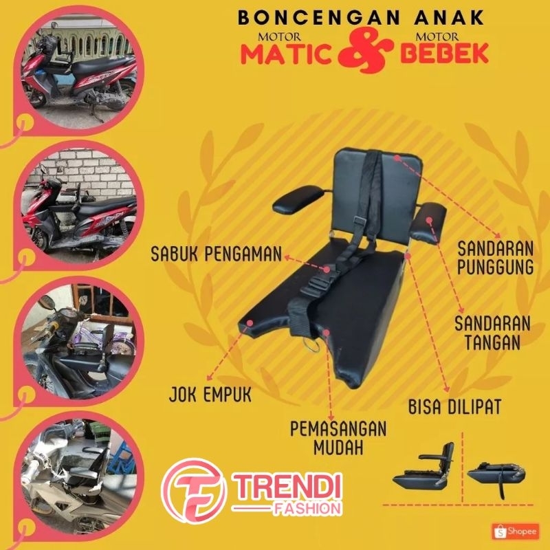 Jual Jok Gonceng Anak - Jok boncengan portable di motor matic dan bebek ...