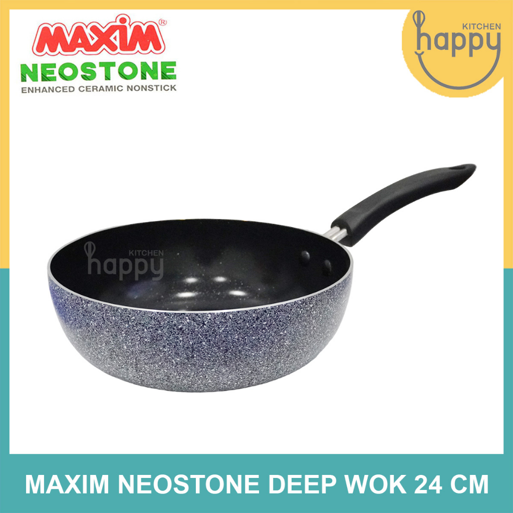 Jual Maxim Neostone Deep Wok 24 CM Panci Wajan Frypan Keramik Anti Lengket | Shopee Indonesia