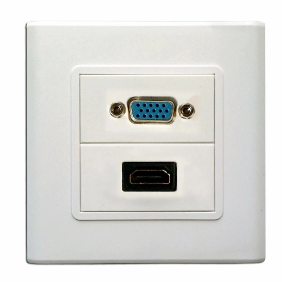 Jual Wall Face Plate HDMI VGA + Outbow Box | Shopee Indonesia