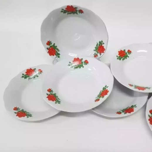 Jual Piring Tatakan Keramik Lucky Kembang 6 Inch / Piring Makan Keramik ...