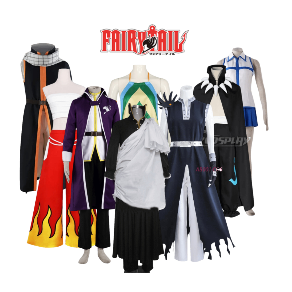 Jual Kostum Cosplay Anime Fairy Tail Natsu Lucy Zeref Erza | Shopee ...